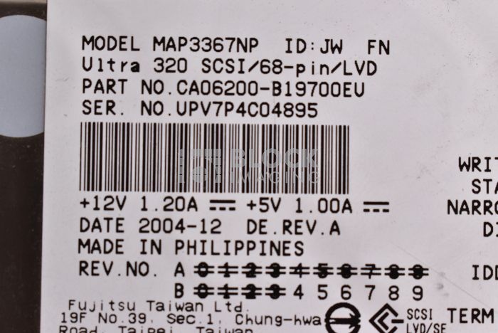 MAP3367NP - Other - Other - 36GB 10K 8MB Ultra320 68pin SCSI Hard Drive | Block Imaging